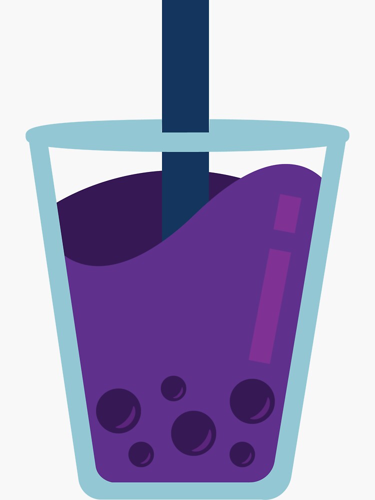 "Purple Boba Tea" Sticker for Sale by simplybirdsong | Redbubble