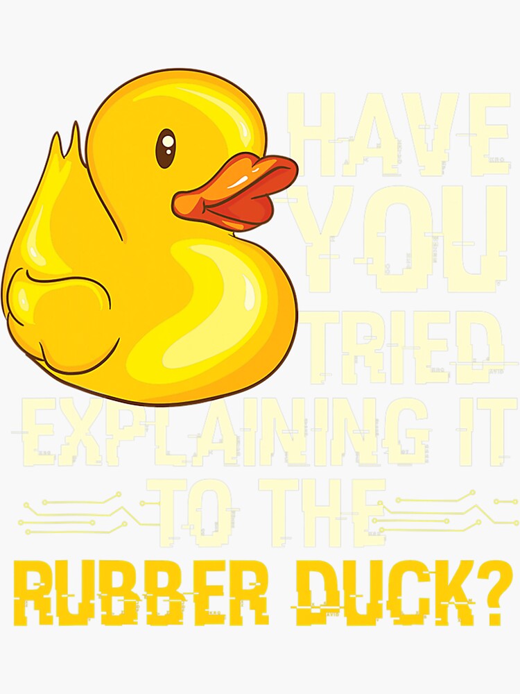 Funny Programmer Rubber Duck Debugging Sticker By Deannadavis01