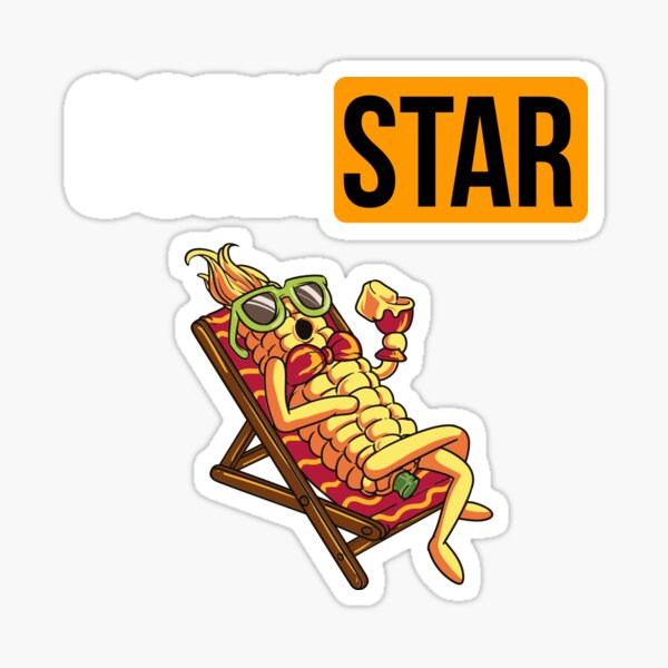Pegatina «Corn Star Funny Corn Farmer Porn Star Cosecha de maíz» de ...