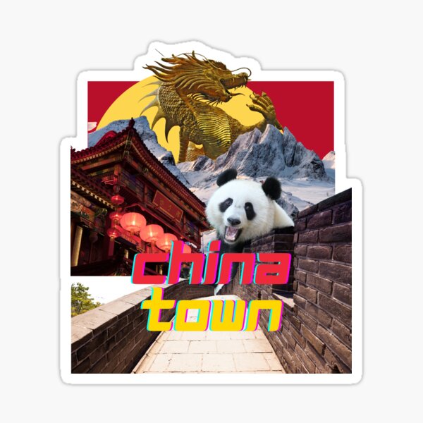 "Chinatown " Sticker for Sale by PedroMiglioli | Redbubble