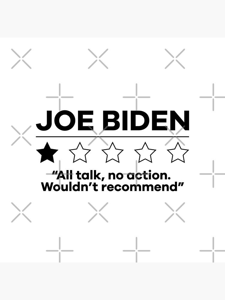 Joe Biden Funny Review Joe Biden Sucks Poster For Sale By Sethw1 Redbubble