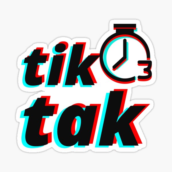 " tiktok tiktak" Sticker for Sale by miro-art | Redbubble