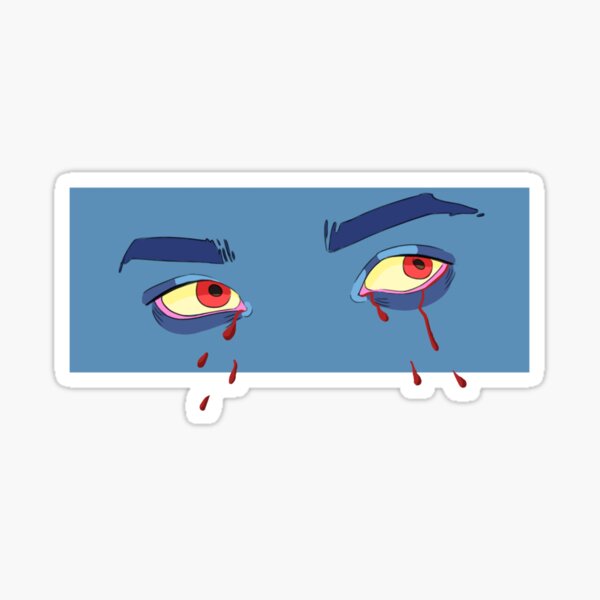 "crying demon eyes" Sticker by derisa | Redbubble