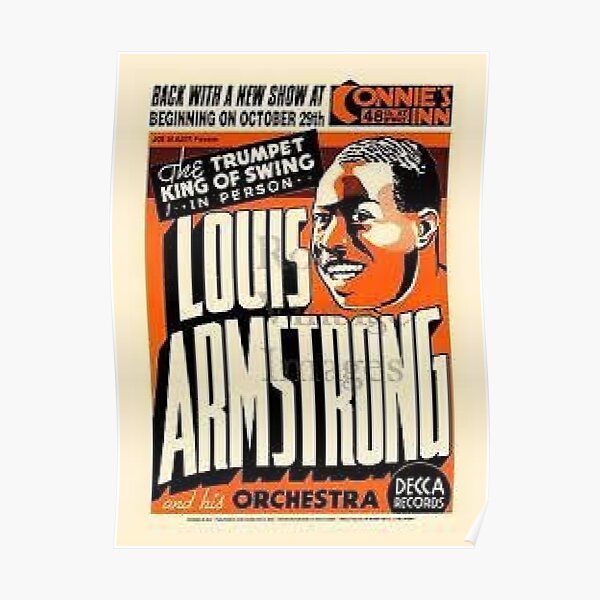 "Louis Armstrong Retro poster" Poster by hop2swing | Redbubble