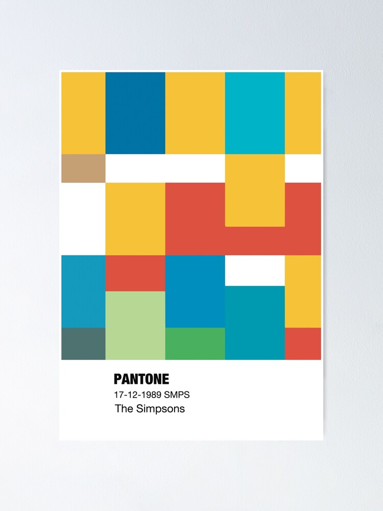 "Simpson PANTONE Family" Poster for Sale by cluquesa | Redbubble