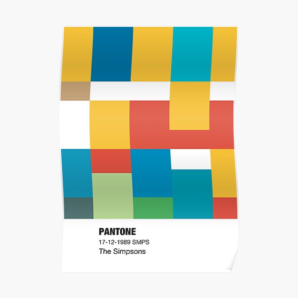 "Simpson PANTONE Family" Poster for Sale by cluquesa | Redbubble