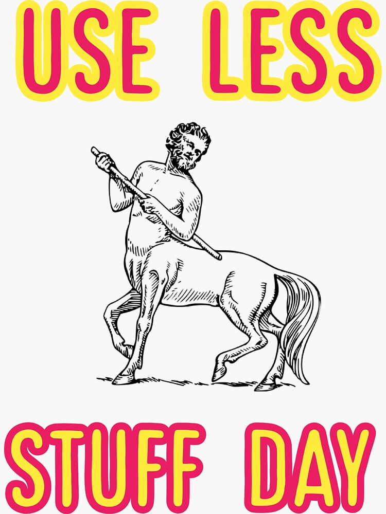 Use Less Stuff Day Logo Banjado Magnettafel 37x78cm Magnetwand Weiß