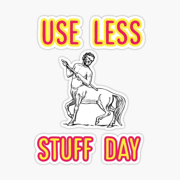 Use Less Stuff Day Logo Banjado Magnettafel 37x78cm Magnetwand Weiß