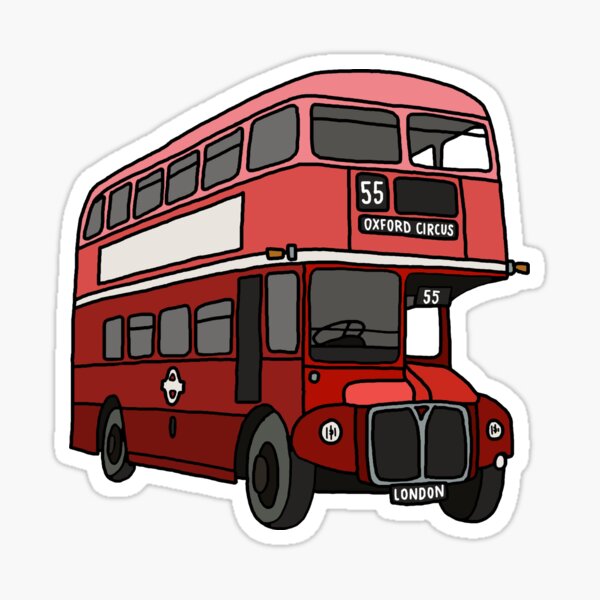 "London Bus" Sticker for Sale by Emily Cook | Redbubble