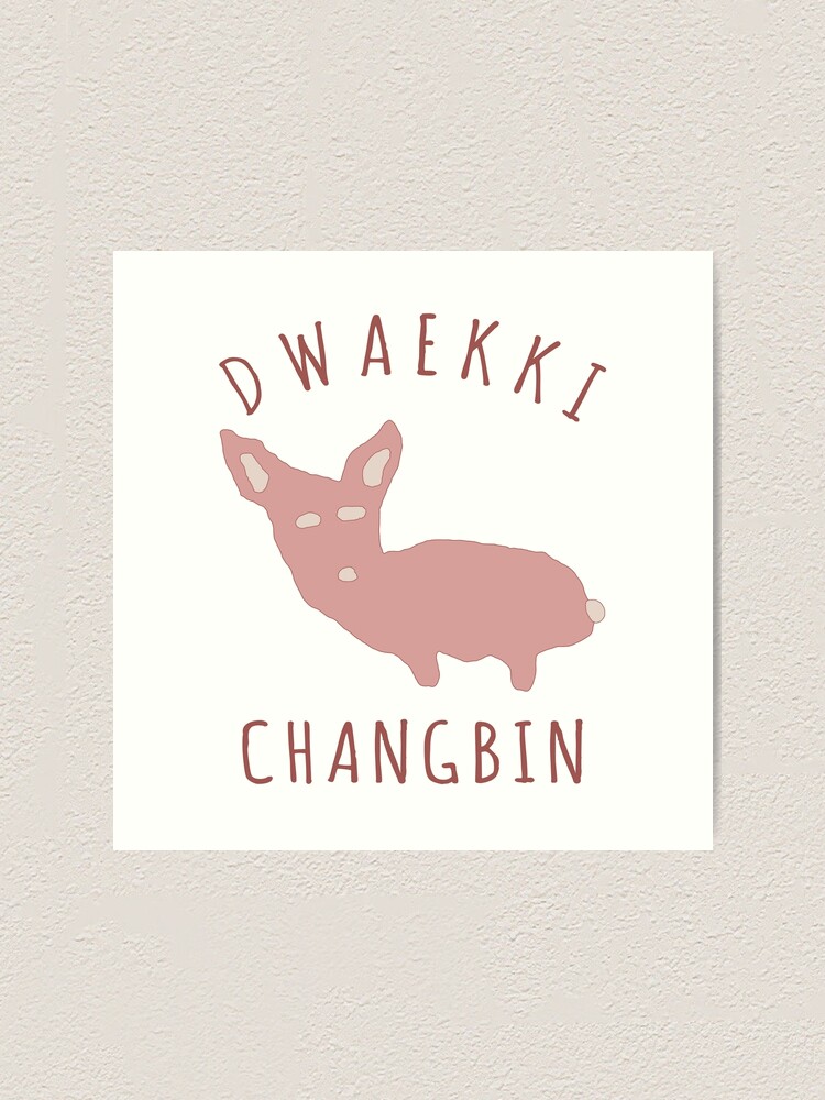 "STRAY KIDS Dwaekki Changbin Pig Rabbit Cute Funny Meme" Art Print for ...