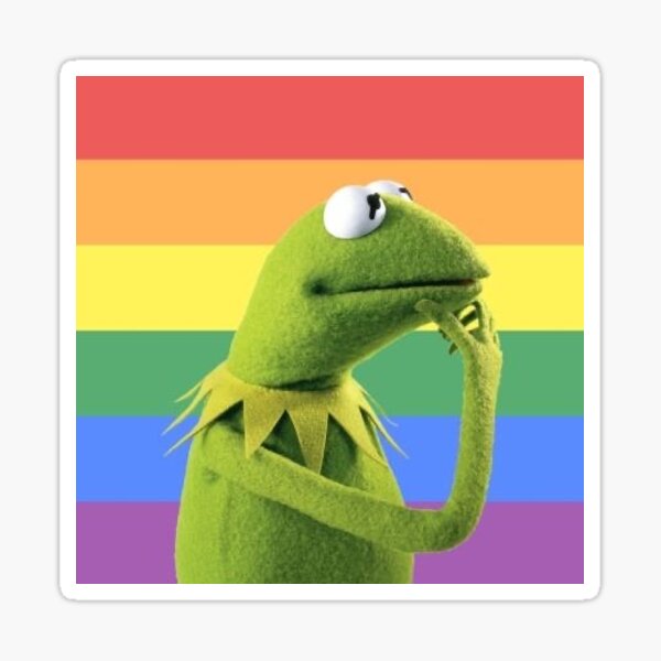 "Kermit pride " Sticker for Sale by filledesoleil | Redbubble