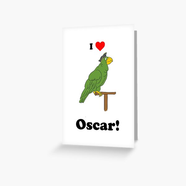 "I love Oscar" Greeting Card for Sale by Rex A. Jones | Redbubble