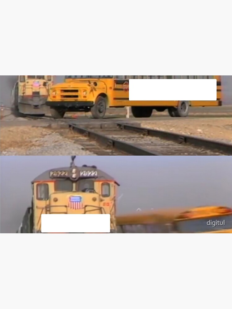 " Train Hitting Bus Meme Template | Fill In Your Meme!" Hardcover ...