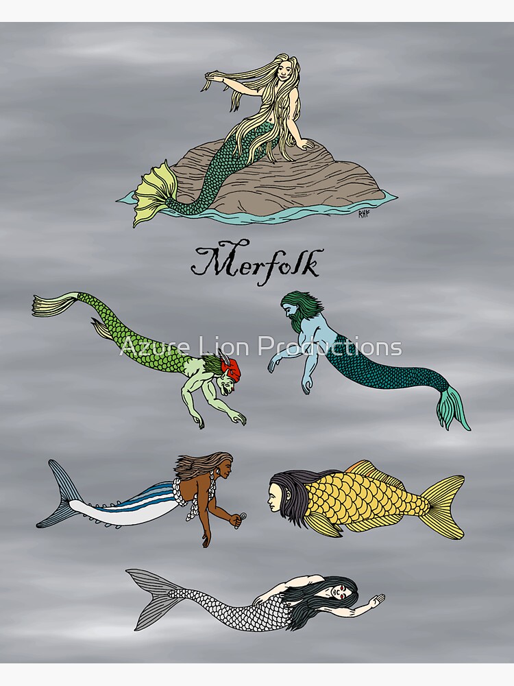 "Merfolk" Sticker for Sale by RHFay | Redbubble