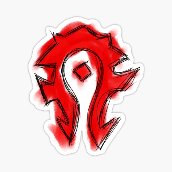 "Horde sketch" Sticker by tranquilarrow | Redbubble