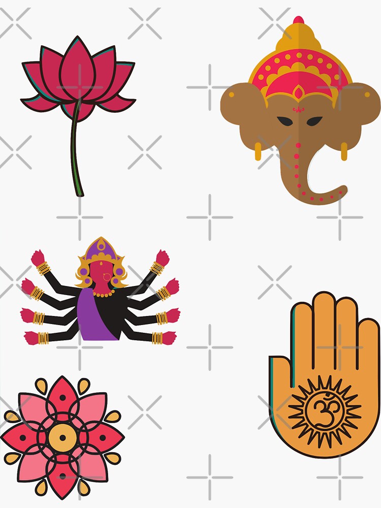 "Indian Culture Pack" Sticker for Sale by sgkrishna | Redbubble