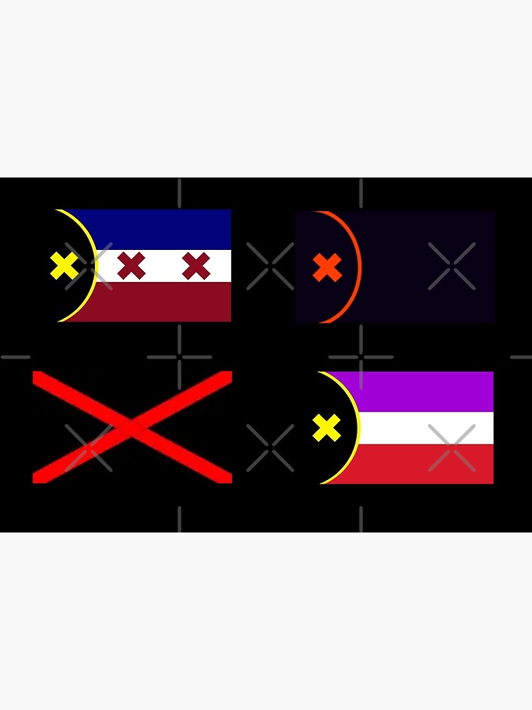 Póster «L'Manberg y Manberg Flags (Dream SMP) Patrón Negro» de ...