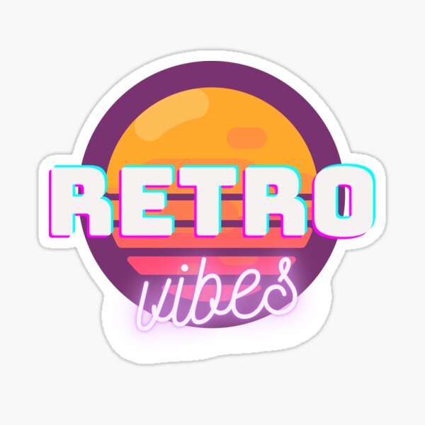 "Retro Vibes" Sticker for Sale by BrainOnEDM | Redbubble