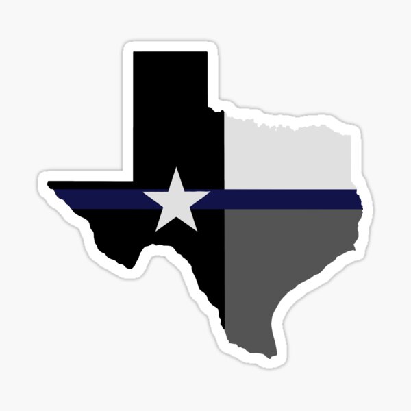 "Texas thin blue line " Sticker for Sale by Devvvon | Redbubble