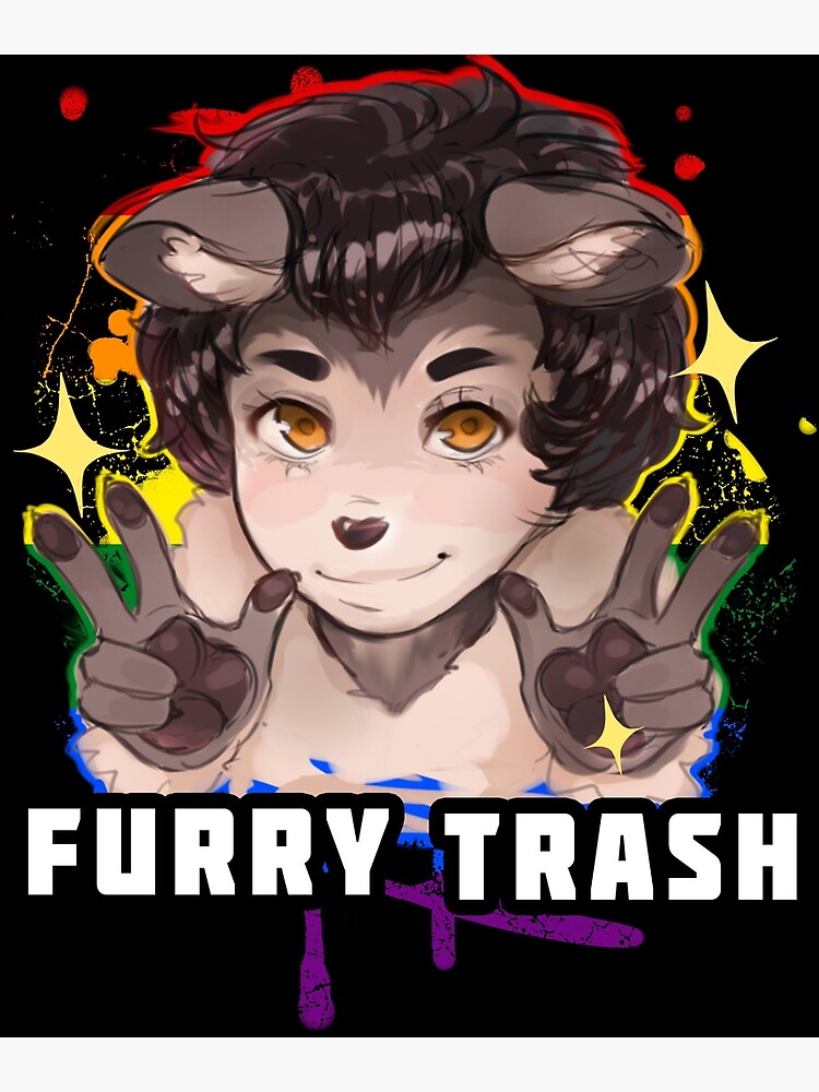 "Furry Trash Anthro Wolf" Poster for Sale by VHusky | Redbubble