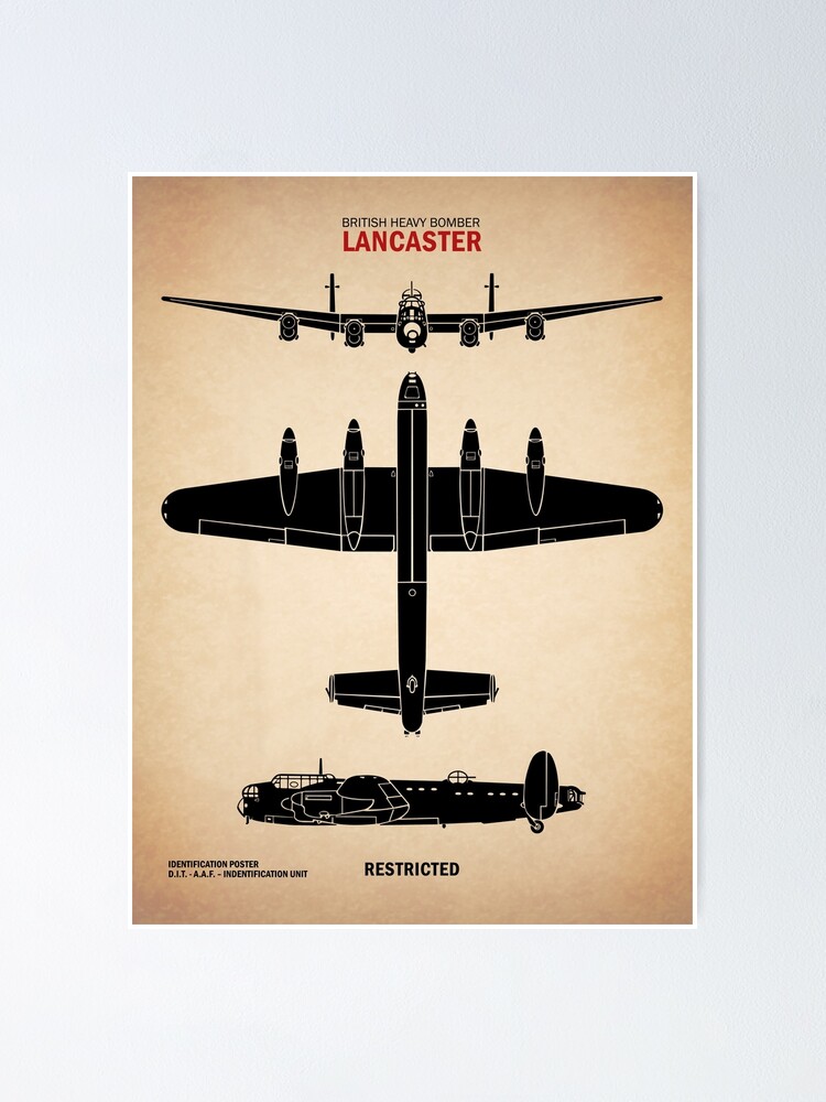 "Lancaster Bomber Identification Chart" Poster for Sale by rogue-design ...