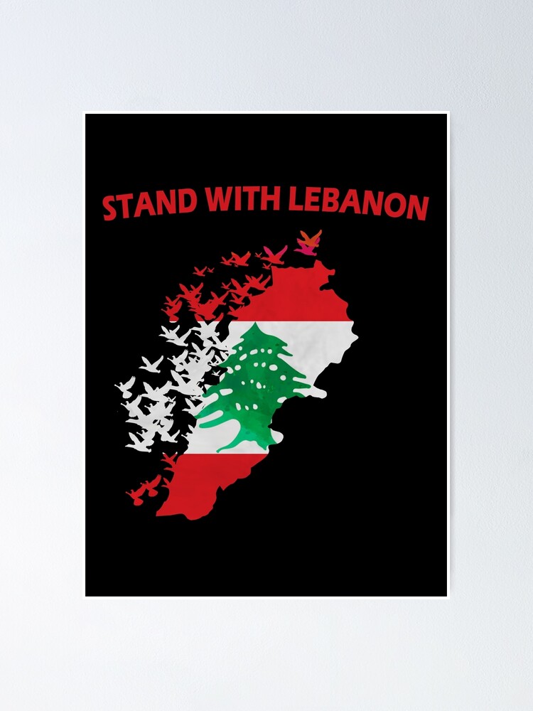 "Stand With Lebanon Safety for Lebanon solidarity with Lebanese" Poster ...