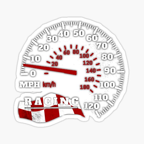 "speed meter - racing" Sticker for Sale by wiwiart | Redbubble