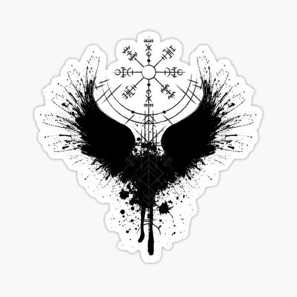 "Scandinavian Raven Symbols" Sticker by sylik | Redbubble