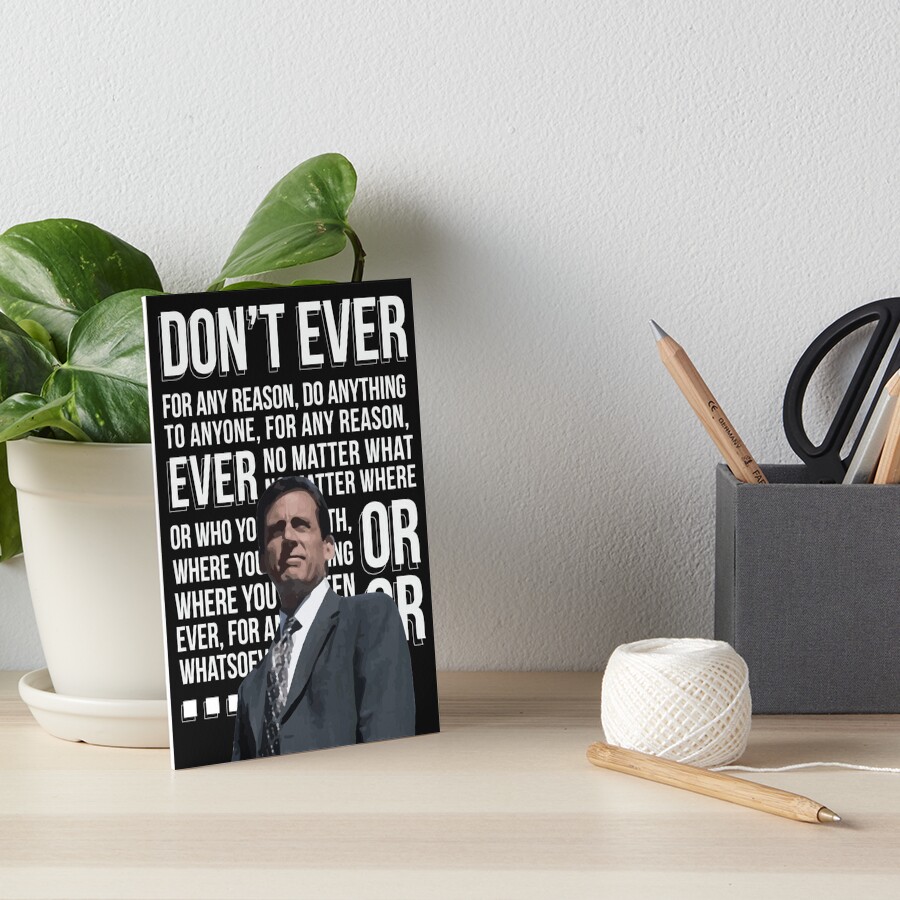 "Michael Scott Iconic Dialogs" Art Board Print by kjayanthrao | Redbubble
