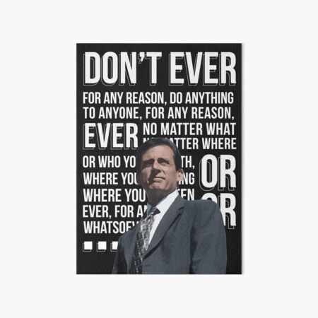 "Michael Scott Iconic Dialogs" Art Board Print by kjayanthrao | Redbubble