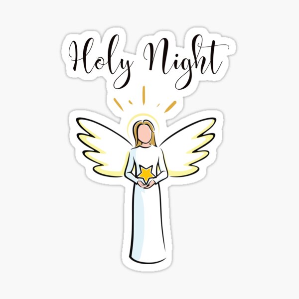 "Oh Holy Night Angel" Sticker by Pandoras-Boxx | Redbubble