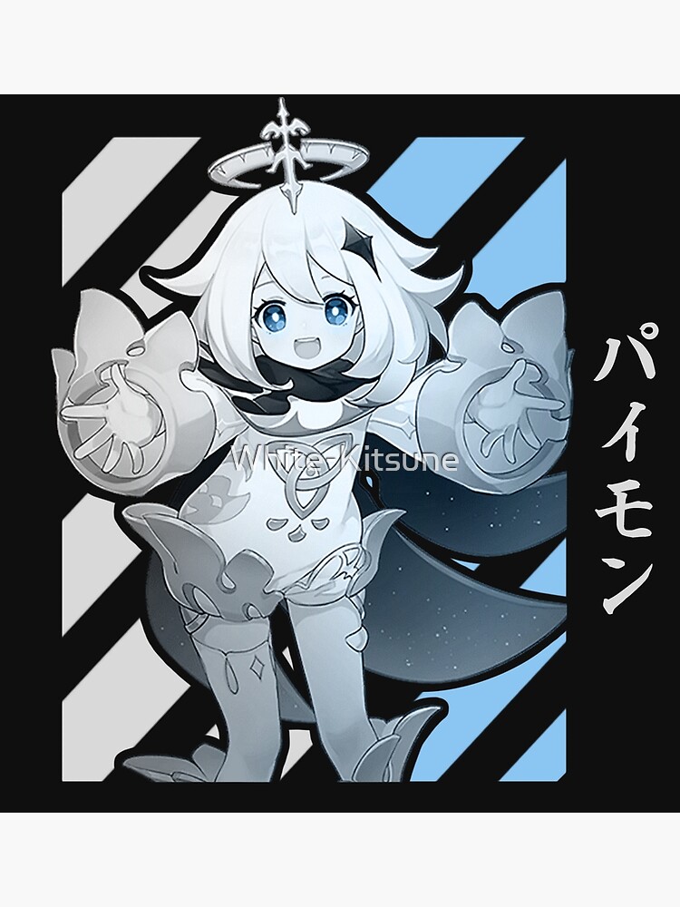 "Paimon Genshin Impact Design" Poster by White-Kitsune | Redbubble