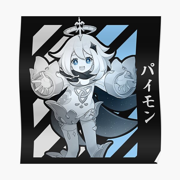 "Paimon Genshin Impact Design" Poster von White-Kitsune | Redbubble