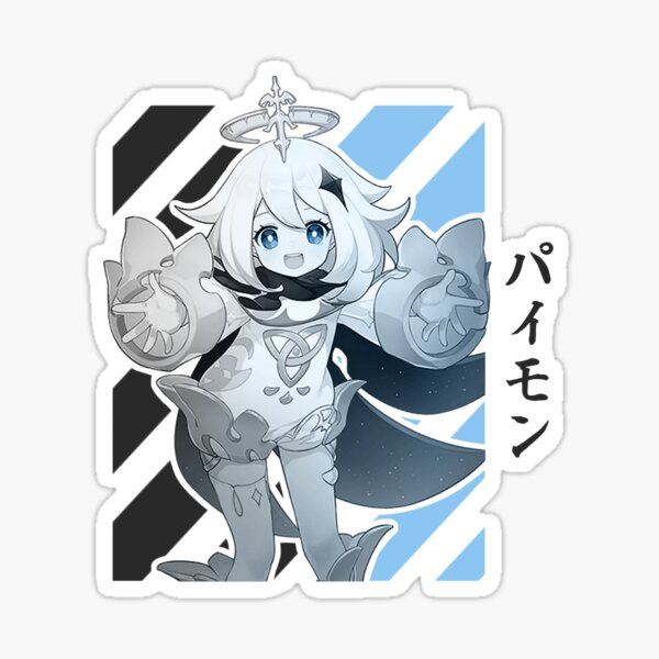 "Paimon Genshin Impact Design" Sticker by White-Kitsune | Redbubble