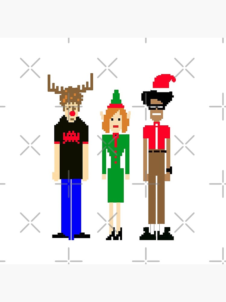 "8-Bit Christmas IT Crowd" Poster by Ruddyposting- | Redbubble