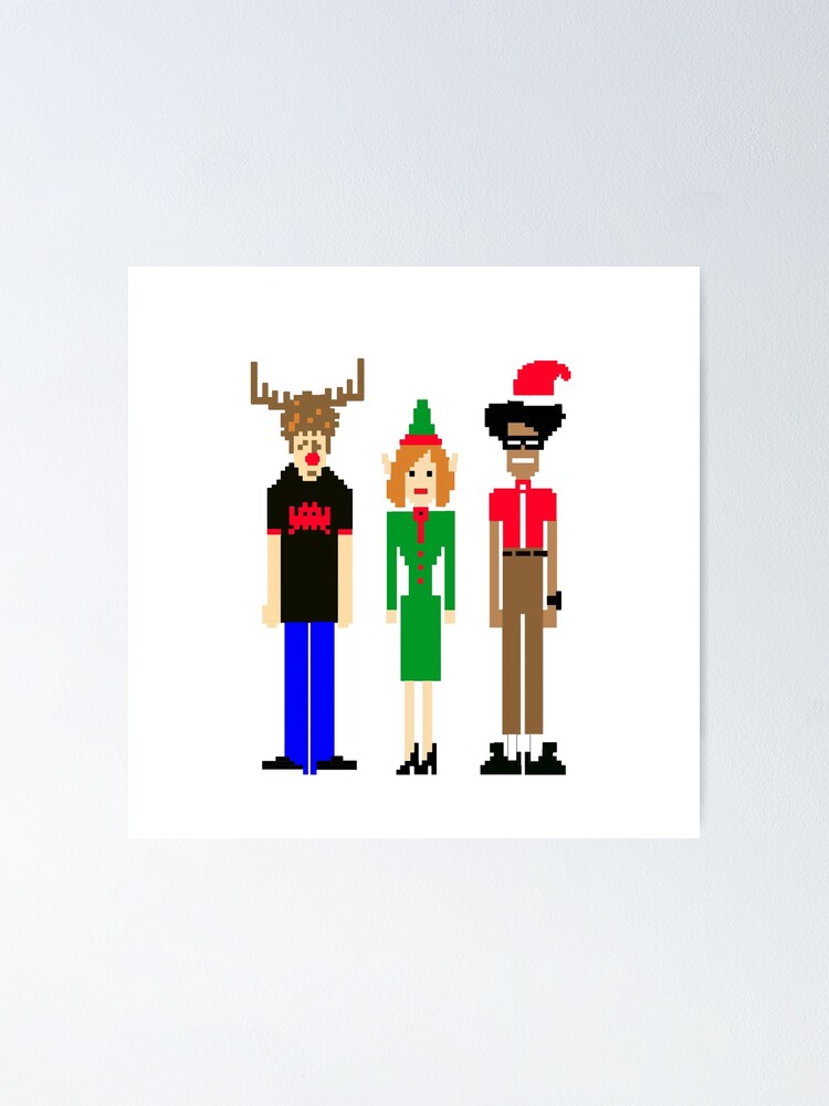 "8-Bit Christmas IT Crowd" Poster by Ruddyposting- | Redbubble