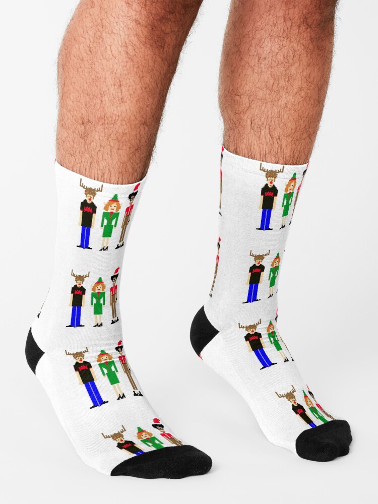 "8-Bit Christmas IT Crowd" Socks by Ruddyposting- | Redbubble