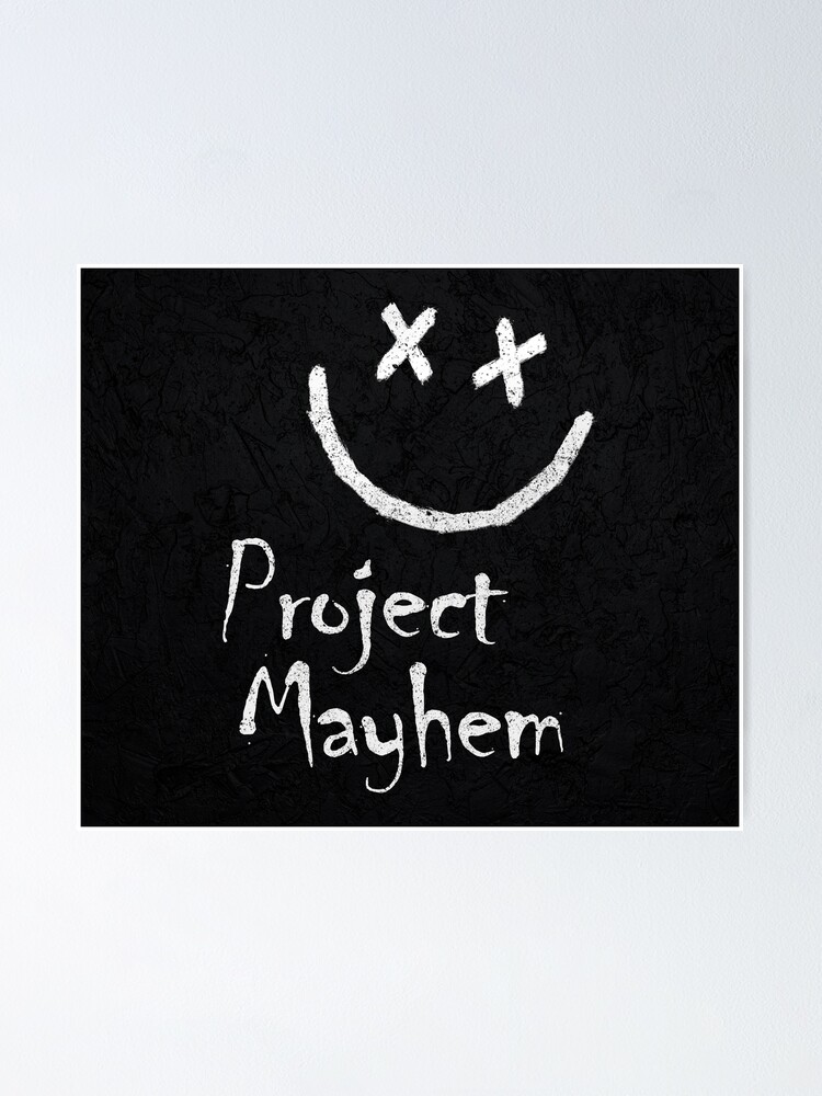 "Project Mayhem Smiley Face Fight Movement Tyler" Poster for Sale by ...
