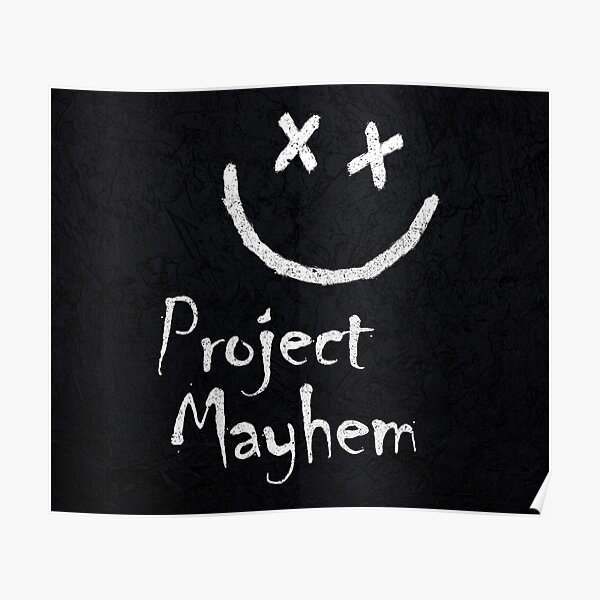 "Project Mayhem Smiley Face Fight Movement Tyler" Poster for Sale by ...