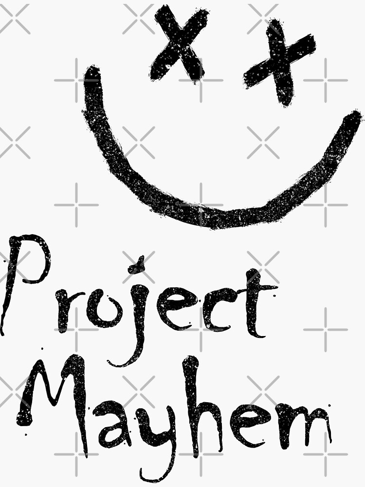 "Project Mayhem Smiley Face Fight Movement Tyler" Sticker for Sale by ...