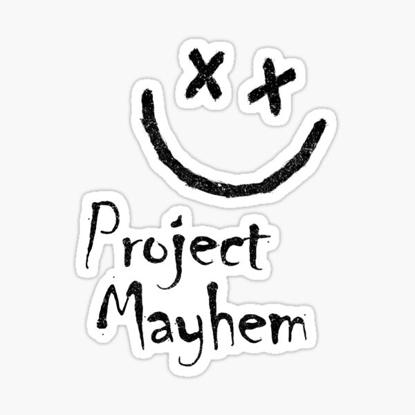 "Project Mayhem Smiley Face Fight Movement Tyler" Sticker for Sale by ...