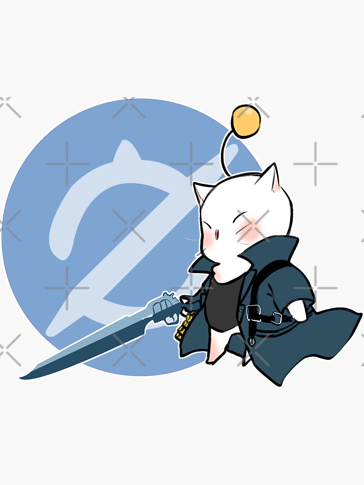 "GUNBREAKER MOOGLE FFXIV " Sticker for Sale by Oreen | Redbubble