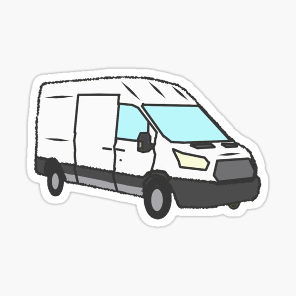 "Ford Transit Van" Sticker by TheSmolVanLife | Redbubble