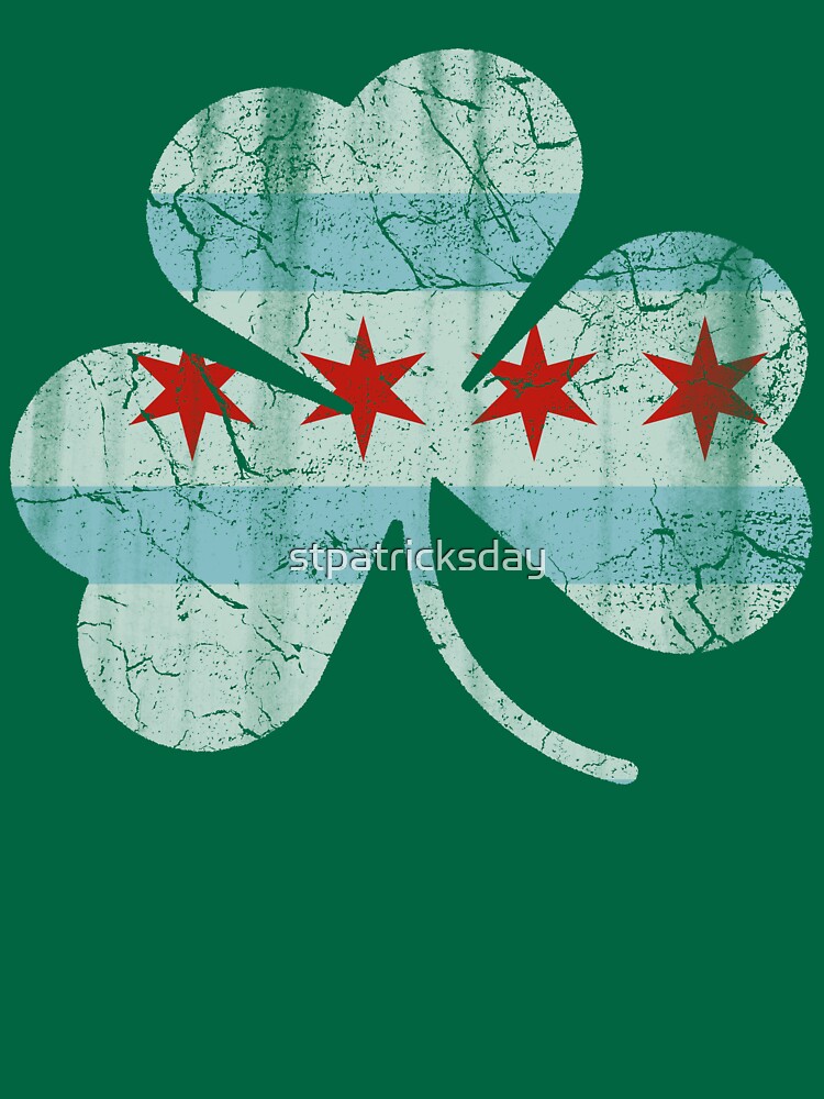"Vintage Irish Flag of Chicago Shamrock" Essential T-Shirt for Sale by ...