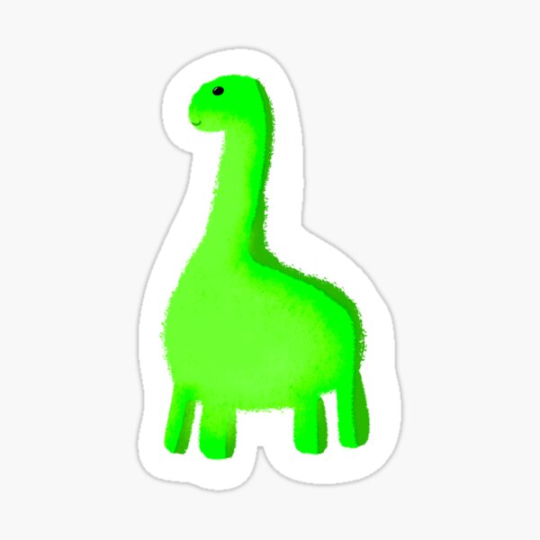 "cute green dinosaur" Sticker for Sale by sollaart | Redbubble