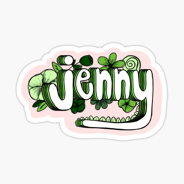 "Jenny " Sticker by Eliebean9 | Redbubble
