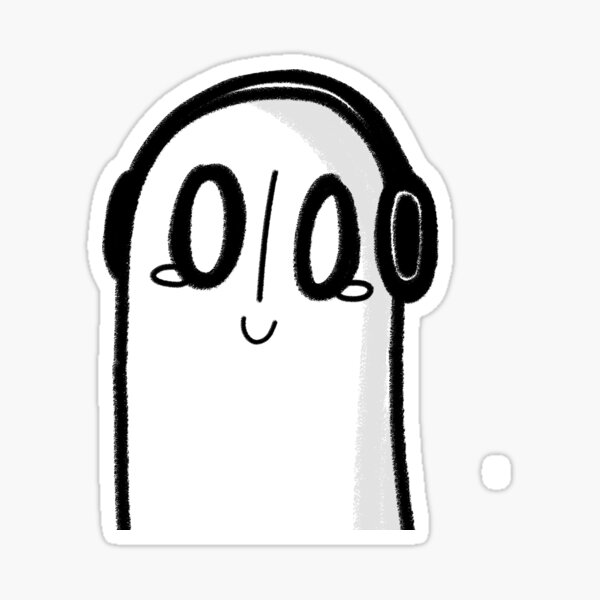 "Napstablook vibin" Sticker for Sale by reyvidia | Redbubble