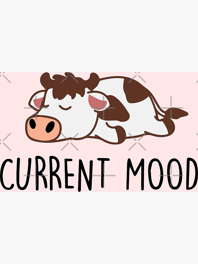 "Current Mood Cow" Poster by animebrands | Redbubble