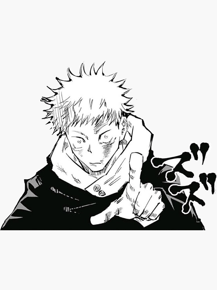 "Yuji itadori angry and threatening " Sticker for Sale by Euphoriart ...