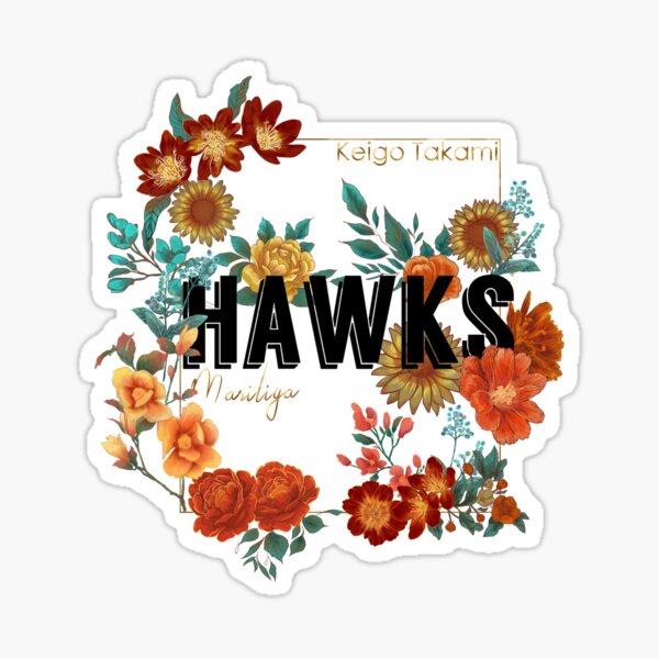 "hawks floral" Sticker for Sale by Mari-Firefly | Redbubble